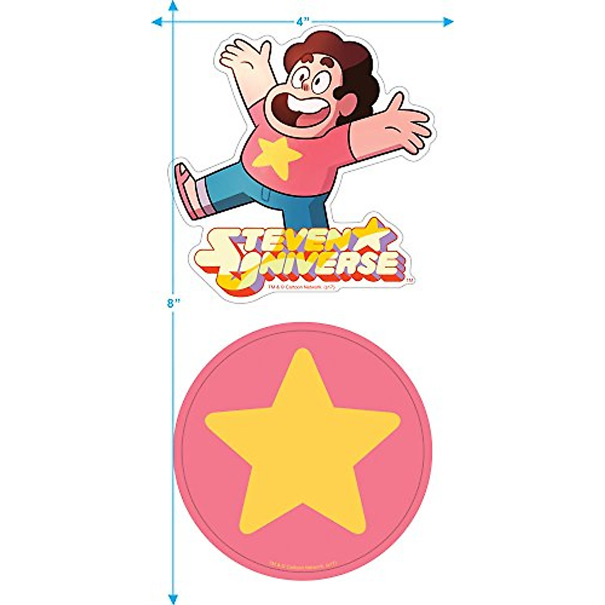 Steven Universe Gems Cartoon Network T Shirt & Stickers (Small) Navy