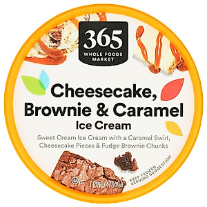 365 by Whole Foods Market, Ice Cream Caramel Chocolate Cheesecake, 16 Ounce