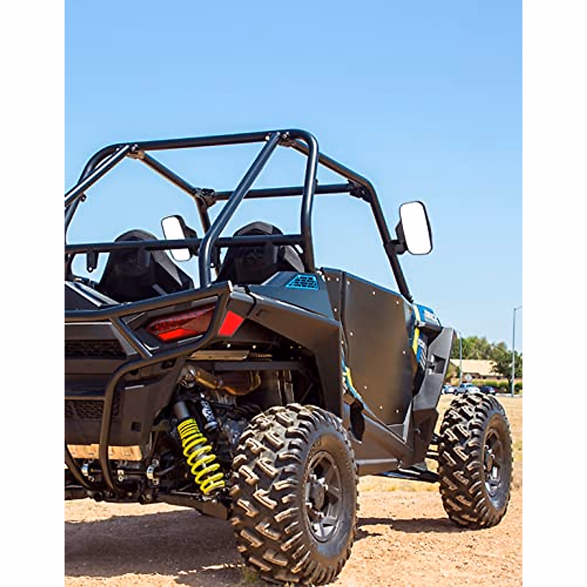 UTV Mirrors, KEMIMOTO UTV Side Mirrors Fits 1.6-2 IN Roll Cage Compatible with Pioneer Polaris RZR 900 1000 Can Am Kawasaki Mule Rhino YXZ Zforce Shatter Proof Tempered Glass