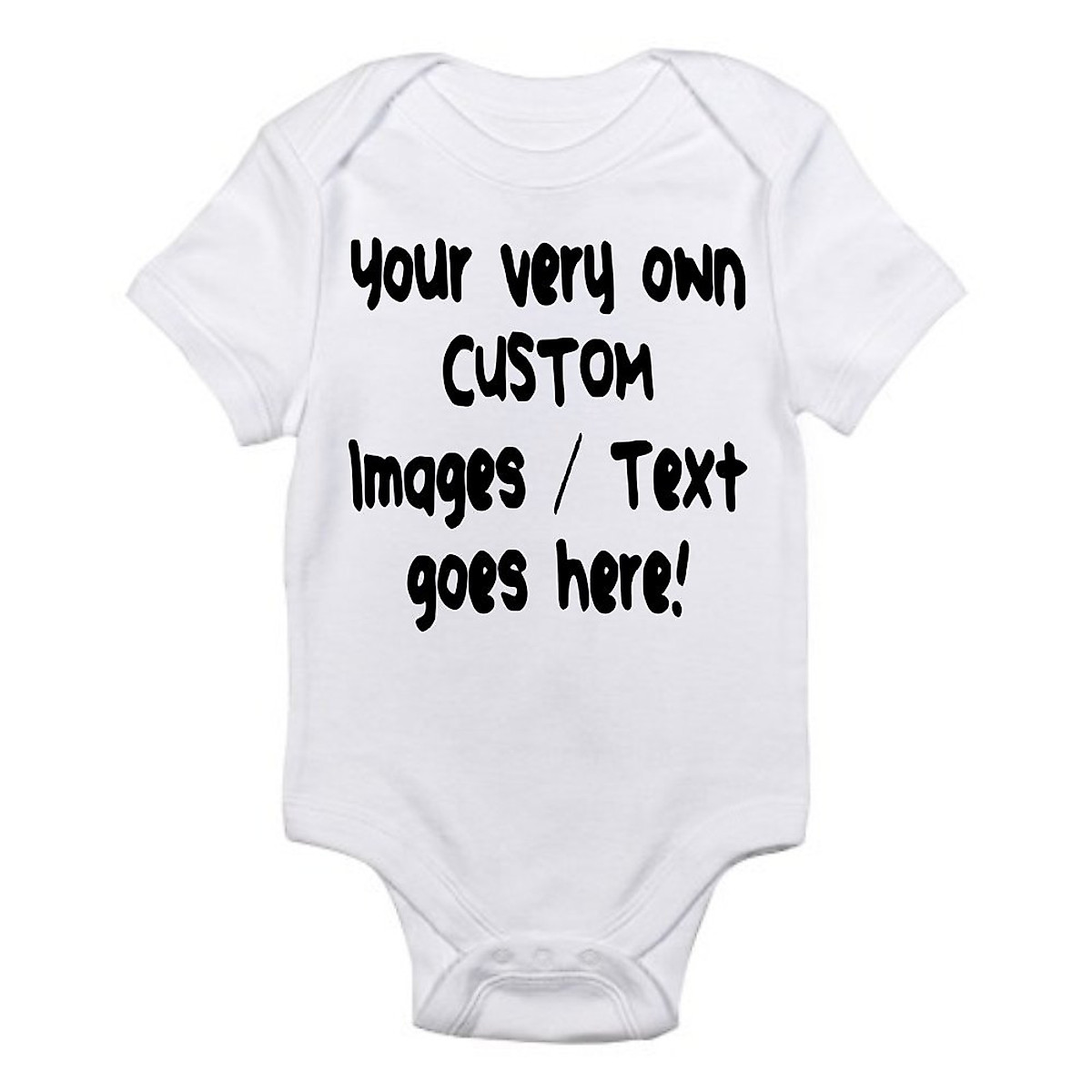 JEWUNO Custom Personalized Baby One-Piece Bodysuit Create Your Own Text or Image, White (0-3 Months (Newborn))
