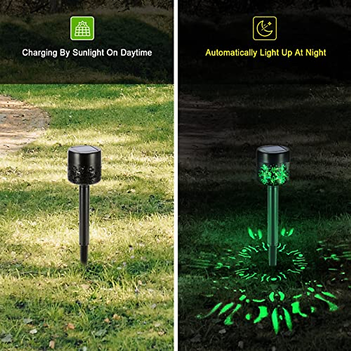 Wenhuidr 8 Pack Solar Lights Outdoor Waterproof, 7 Colors Garden Lights Solar Powered Waterproof, Outdoor Solar Lights Walkway for Patio, Lawn, Yard and Landscape