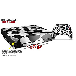 WraptorSkinz Decal Vinyl Skin Wrap Compatible with Xbox One X Console and Controller - Checkered Racing Flag