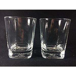 Set of 2 Buchanans De Luxe Scotch Whiskey Lowball Rocks Tumbler Glasses