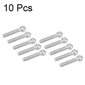 uxcell M5 x 25mm 304 Stainless Steel Machine Shoulder Lift Eye Bolt Rigging 10pcs