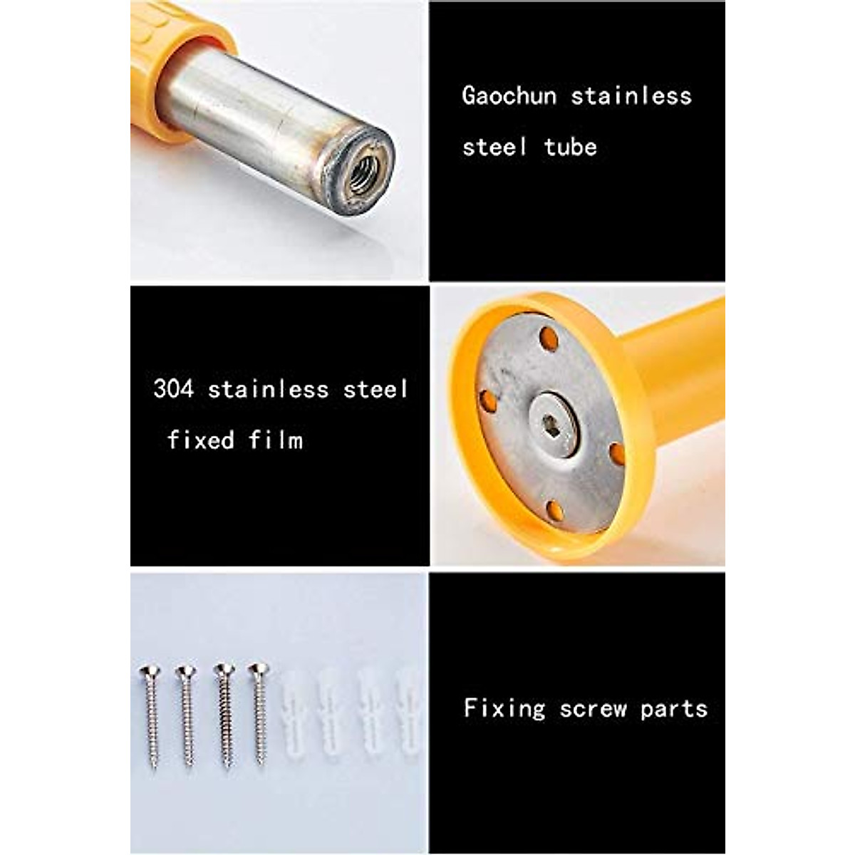 CRODY Bath Wall Attachment Handrails Grab Bar Rails Grab Bar- Multifunction Shower Safety Grab Rails Fluorescent Circle Towel Rack Bath Safety Bar Bathtub Rail Grab with Nylon Finish