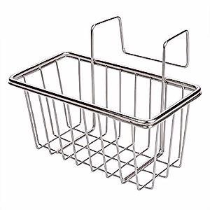 JIANYI Sponge Holder, Stainless Steel Sponge Holder for Kitchen Sink, Rustproof Durable Brush Sink Caddy for Sponge, Dishwashing, Brush Drying