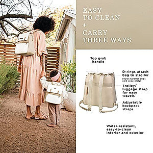 Petunia Pickle Bottom Meta Backpack & Max Pixel Bundle | Stylish Diaper Bag & Diaper Caddy Organizer