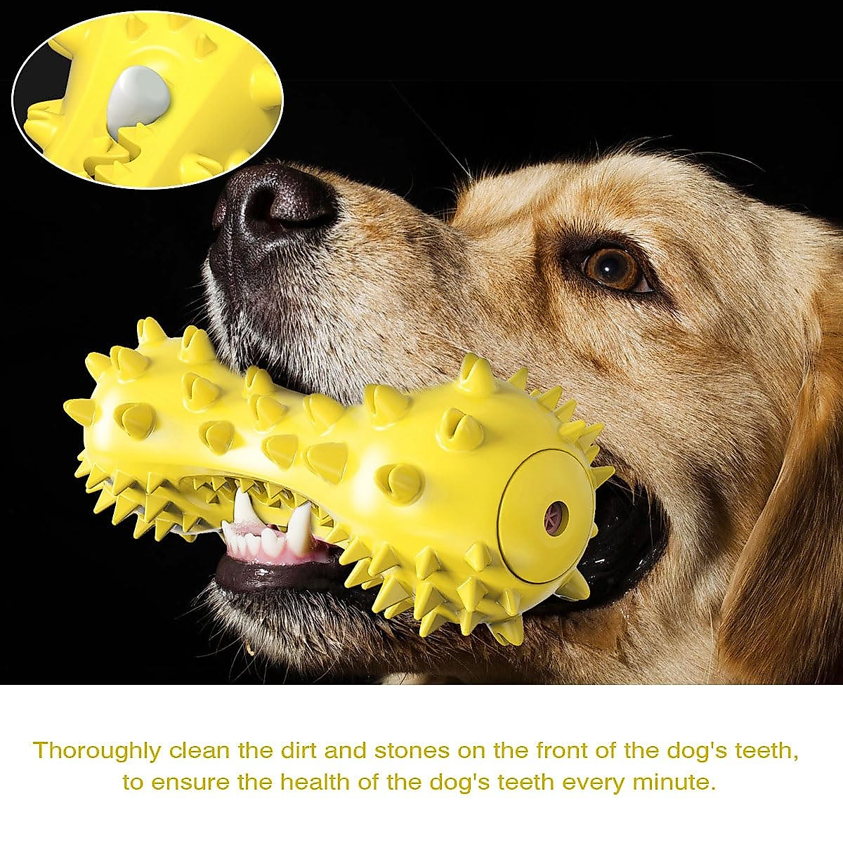 Durable Squeaky Dog Toys for Aggressive Chewers, Tough Rubber Dental Chew Dog Toys for Large Medium Small Breed (Color : Blue)