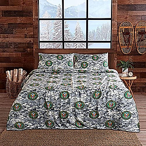 VISI-ONE US Army Camouflage Twin Sheet Set - 3 Piece Military Camo Bedding - Premium Microfiber Super Soft Plain Weave Fabric - Easy Care Machine Washable Army Bedding for Bedroom