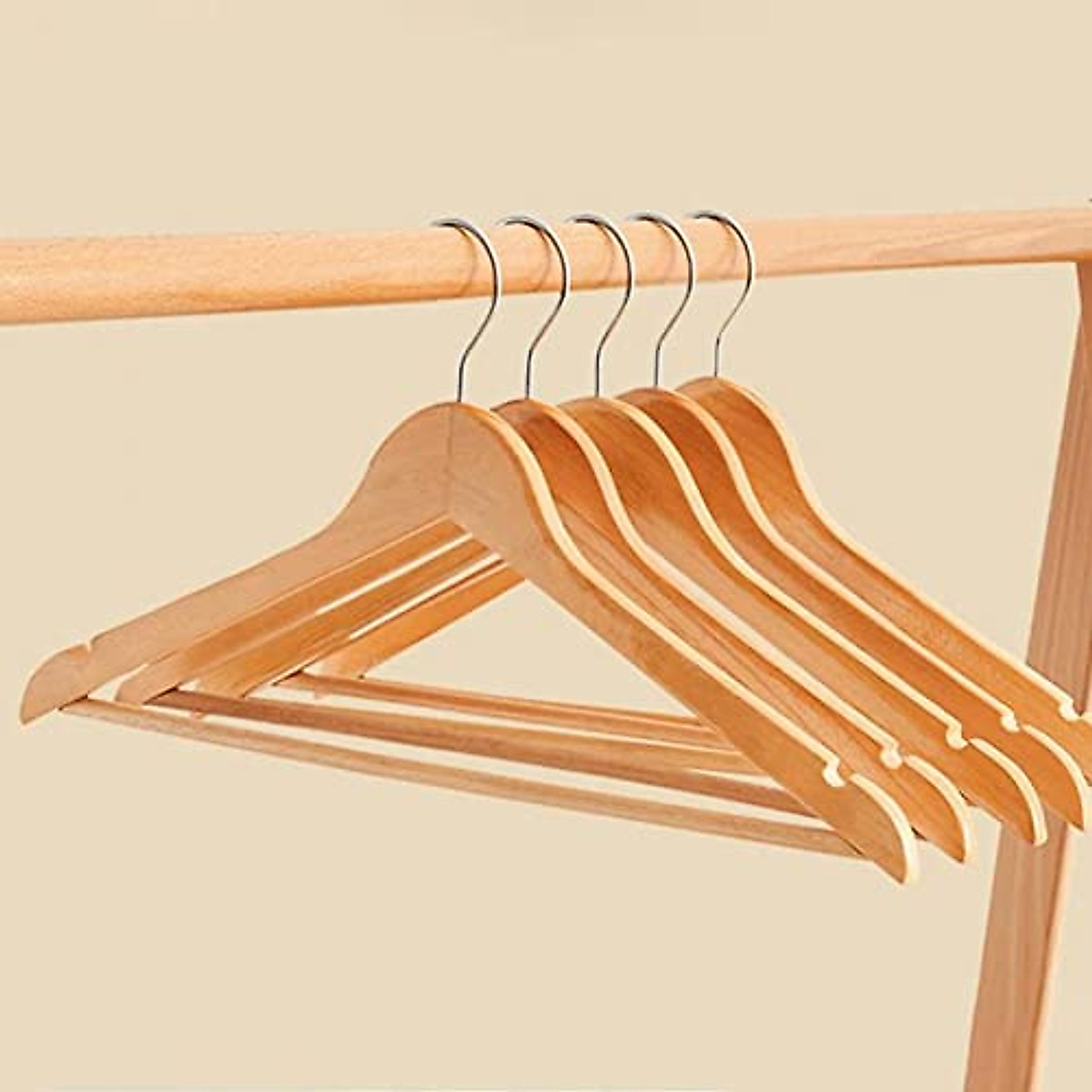 WALNUT 1Pcs Practical Hangers Using Wooden Hangers Non-Slip Space-Saving Clothing Coat Rack Accessories