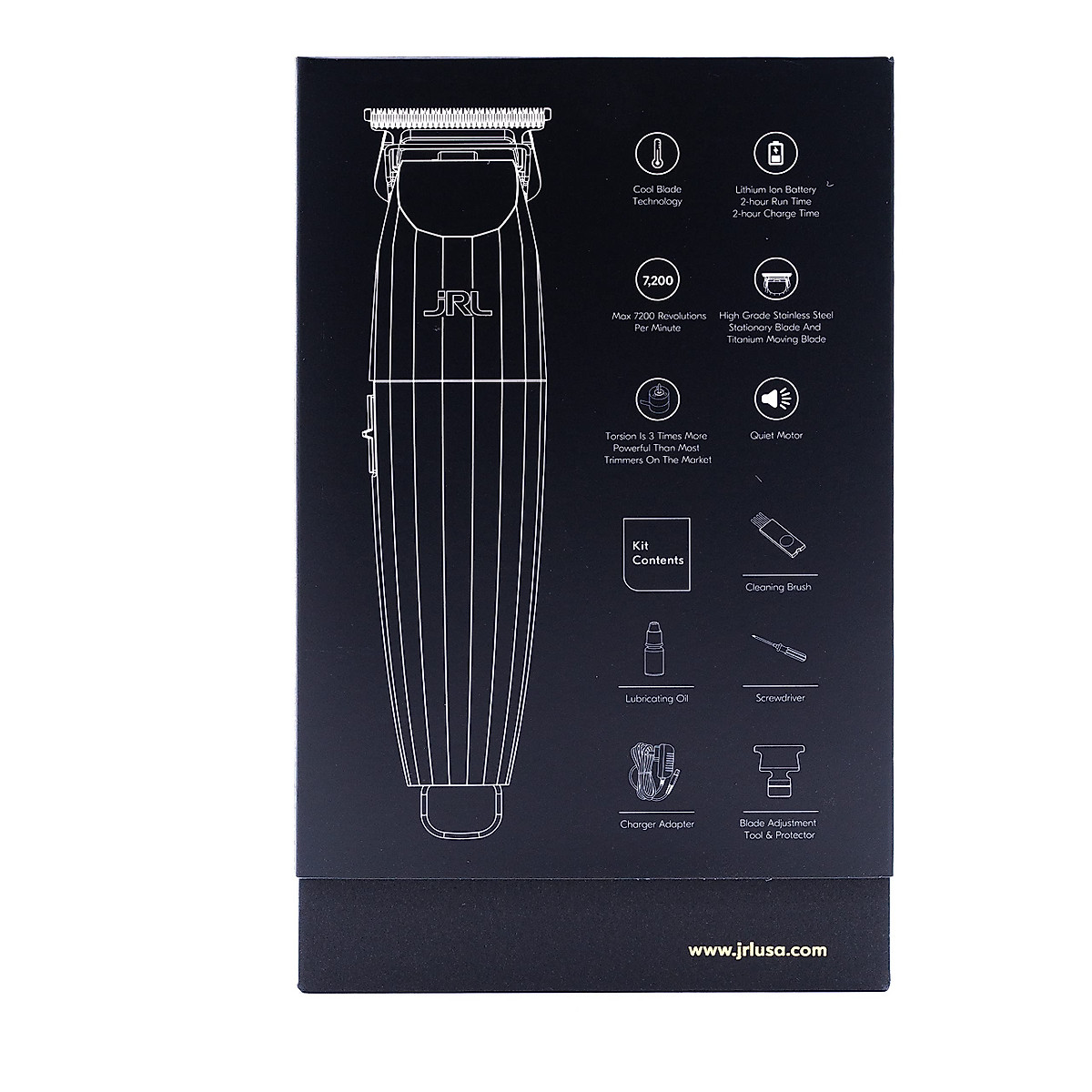 Amazon Series JRL FreshFade 2020T Trimmer - Professional Hair Trimmer w/Cool Blade Technology for Men's Grooming - Rechargeable Trimmer w/Stainless Steel Blades and Corrosion Proof (Silver)