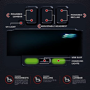 HIGH LIFE USA MR2003 Triple Motor Power Recliner with Powered Headrest, Powered Lumbar, Top Grain Original Leather Recliner, Wireless Charging, Cooled Cup Holders, Theater Seating (Brown)