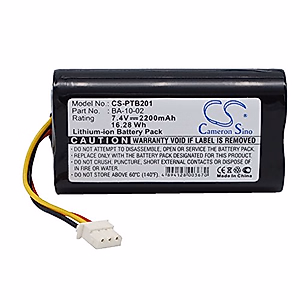 Nvobry Replacement Battery for Citizen CMP-10 Mobile Thermal Printer BA-10-02 (2200mAh) Li-ion