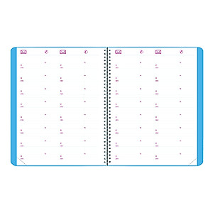 Brownline 2023 Essential Monthly Planner, 14 Months, December 2022 to January 2024, Twin-Wire Binding, 11" x 8.5", Mountain Blue (CB1262G.04-23)
