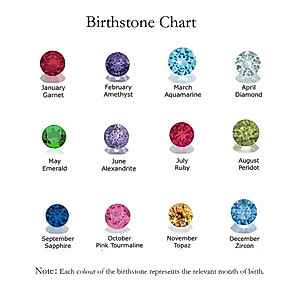 Funcok Personalized Sterling Silver Children Charm Pendant Mothers Custom Name Necklace with Birthstone (Silver-3 Charm)