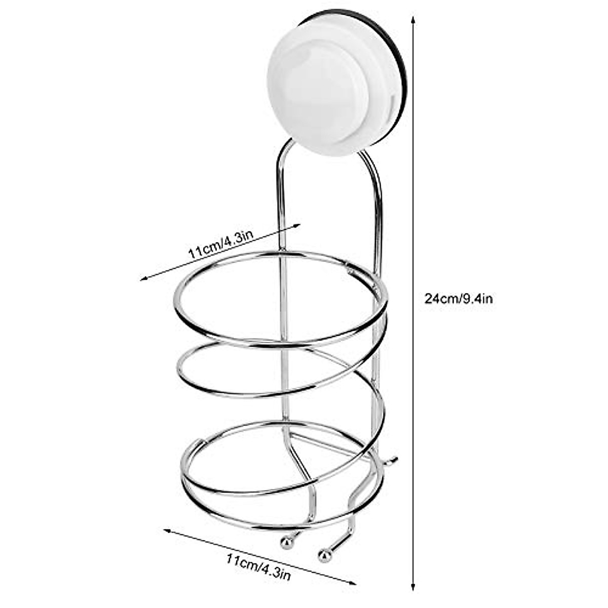 Natudeco Hair Dryer Holder Lift-Free stabilizer Spiral Suction Cups Clothes Rack Bathroom Storage Strong Load-Bearing Capacity for Curling Irons Shears Combs