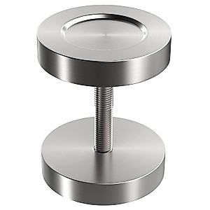 WINSOON Sliding Barn Door Handles Stainless Steel Round Recessed Knob Flush Pulls for Sliding Doors, Modern Hardware Kit with Threaded Rod, Brushed Nickel