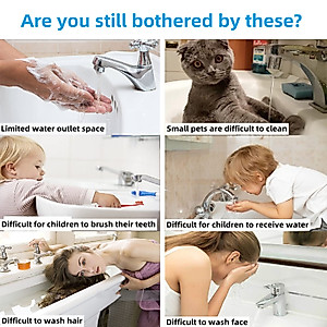 Faucet Extender for Bathroom Sink,720 Degree Swivel Sink Faucet Aerator for Kitchen, 2- Modes Bathroom Faucet Attachment,Swivel Faucet Attachment for Kitchen Sink,Sink Faucet Sprayer Attachment