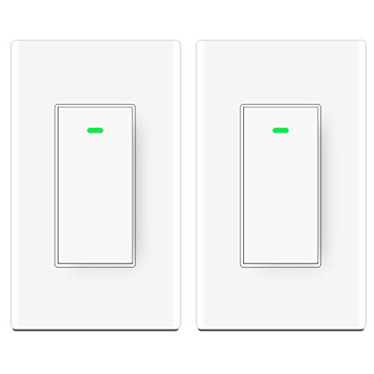 Smart Light Switch,Compatible with Alexa,Google Home, 2.4Ghz WiFi Smart Switch, Wireless Remote Control, Neutral Wire Required,Physical Button (2 Pack)