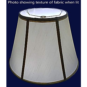 American Pride Soft Shantung Round Tailored Lampshade, 3 x 7 x 4.25-Inch, White
