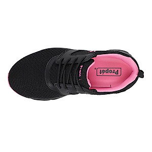 Propét Women's Stability X Shoe, Black/Berry, 13 4E US