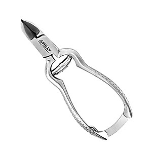 By MILLY German Steel Heavy Duty Toenail Clippers - Trim Thick or Hard Toenails with Medical Grade High Carbon Stainless Steel Toenail Cutter - Professional Podiatrist Toenail Nipper (Silver)