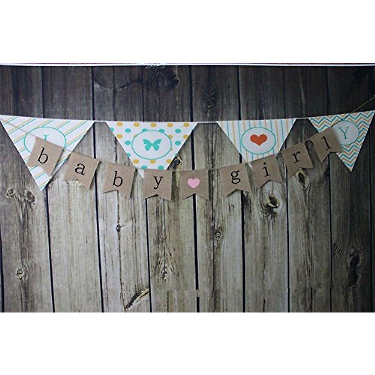 Gender Reveal Party - Baby Shower Decorations -"baby girl" Burlap Banner by Akak Store - Pregnancy Announcement