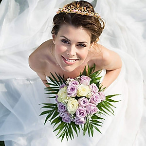 NODG Gold Tiaras for Women Bride Rhinestones Crowns for Women Gold Headbands for Women Crystal Pearl Bridal Tiaras and Crowns for Wedding Birthday Party Prom