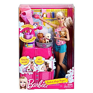 Barbie Suds and Hugs Pups Playset