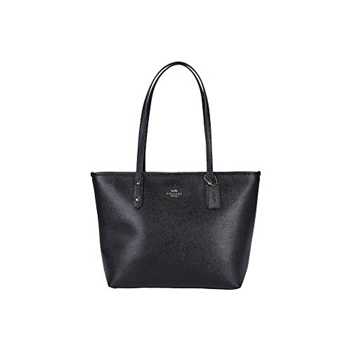 COACH A Crossgrain City Zip Tote w/PVC Bottom Black One Size