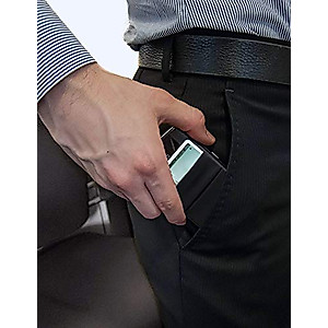 Hoblaze Phone Card Holder Stretchy Lycra Wallet Pocket Credit Card ID Case Pouch Sleeve Adhesive Sticker Compatible with iPhone Samsung Galaxy Android Smartphones - 3Pack Black