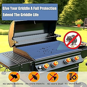 28" Silicone Griddle Mat for Blackstone, Food Grade Silicone/Unique Wave Pattern Design Griddle Accessories for Blackstone, Protective Mat for Griddle Surface, Grill Mat for outdoor grill-Blue