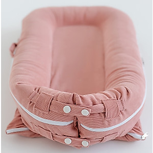 Lounger Cover by Sofia Amber – Cover ONLY for DockAToT and Sleepyhead Deluxe + Docks - Baby nest Sleep Pod Replacement Extra Cover - Pink