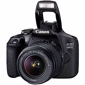 Canon EOS 2000D (Rebel T7) DSLR with 18-55mm Lens 3 Lens Kit and Sunshine Photo Accessories Bundle (Renewed)