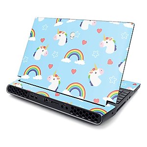 MightySkins Skin Compatible with Alienware Area-51M 17" (2019) - Unicorn Perfection | Protective, Durable, and Unique Vinyl Decal wrap Cover | Easy to Apply and Change Style | Made in The USA
