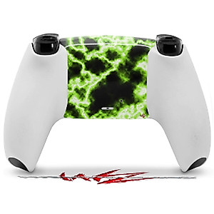 WraptorSkinz Skin Wrap compatible with Sony PS5 DualSense Controller Electrify Green (CONTROLLER NOT INCLUDED)