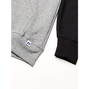 Russell Athletic Men's Dri Power Pullover Fleece Hoodie, Oxford/Black, Large