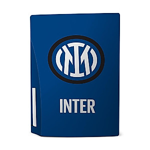 Head Case Designs Officially Licensed Inter Milan Logo Badge Vinyl Faceplate Sticker Gaming Skin Decal Cover Compatible With Sony PlayStation 5 PS5 Disc Edition Console