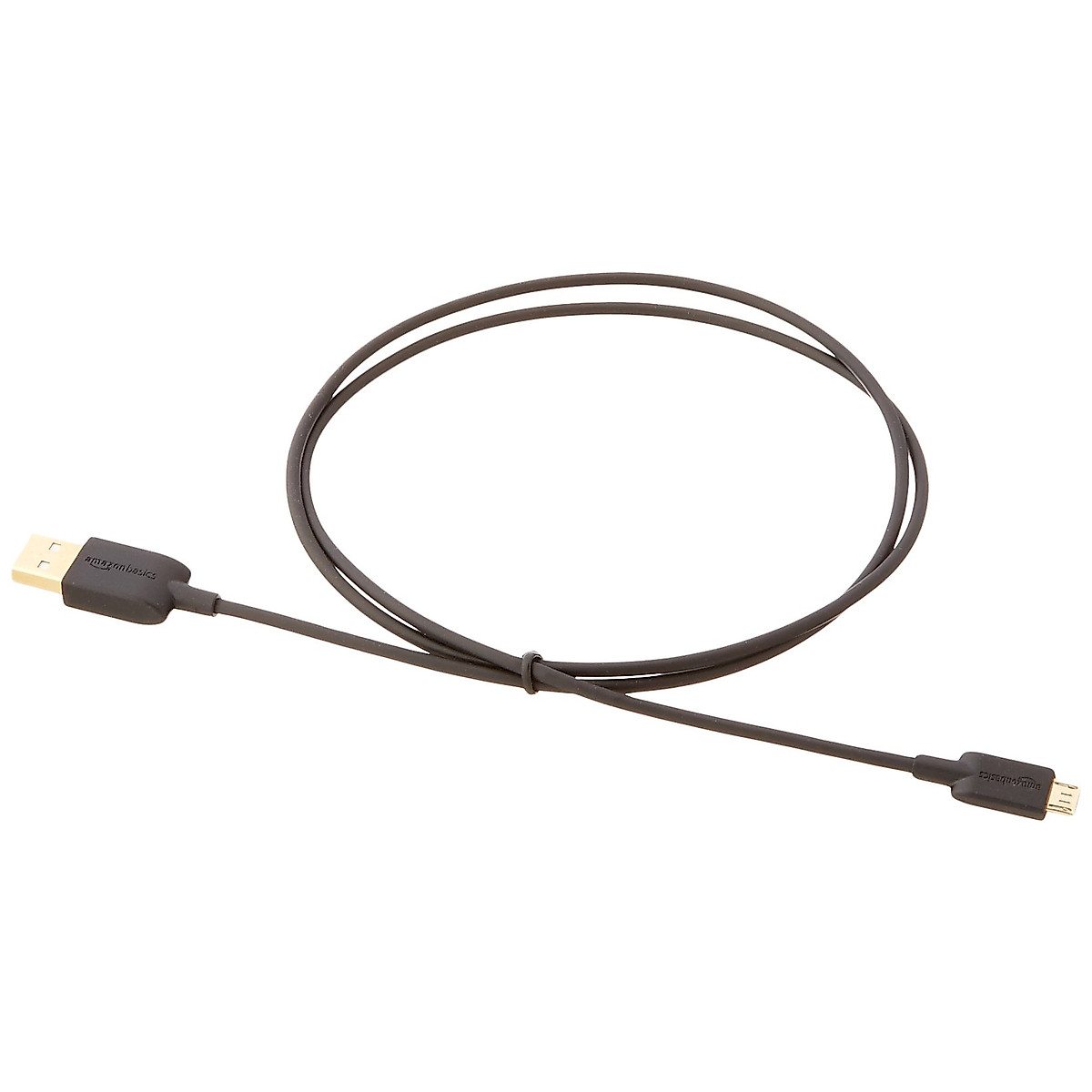 Amazon Basics USB-A to Micro USB Fast Charging Cable, 480Mbps Transfer Speed with Gold-Plated Plugs, USB 2.0, 3 Foot, Black