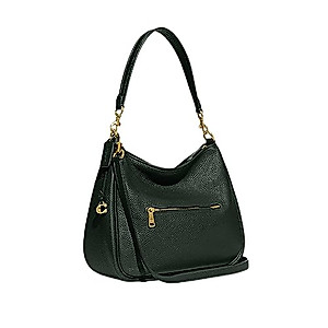 Coach Soft Pebble Leather Cary Shoulder Bag Amazon Green One Size