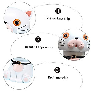 Levemolo Bobble Head Cat Ornament Car Decoration Spring Decor Decoration for Home Spring Base Dancing Toy Bobblehead Kitten Cat Bobbleheads Dashboard Figurine Kitten Adorn Resin Cat Crafts