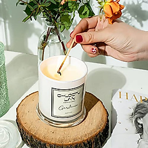 Chloefu LAN Gardenia Scented Candles for Home, Natural Soy Candle for Home Decor, Birthday Candle Gift for Women, 10 oz 65 Hours Burn