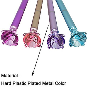 Maydahui 24PCS Diamond Ballpoint Pen Black Ink Retractable Crystal Jewel Pens Bling Metal Design for Girls Women Party Valentine's Day