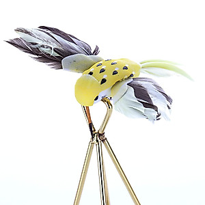 Oeey 12 Pcs Artificial Foam Hummingbird Feather Bird Figurine Simulation Feather Bird Ornaments for DIY Craft Wedding Decoration Home Garden Party Christmas Tree Embellishing Metal Clip