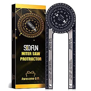 Angle Finder Miter Saw Protractor for Corner Measuring | Cool Gadgets for Making Crown Molding | Woodworking Tools for Carpenter Plumber All Building Trades | Miter Gauge Miter Angle Finder Tool Stuff