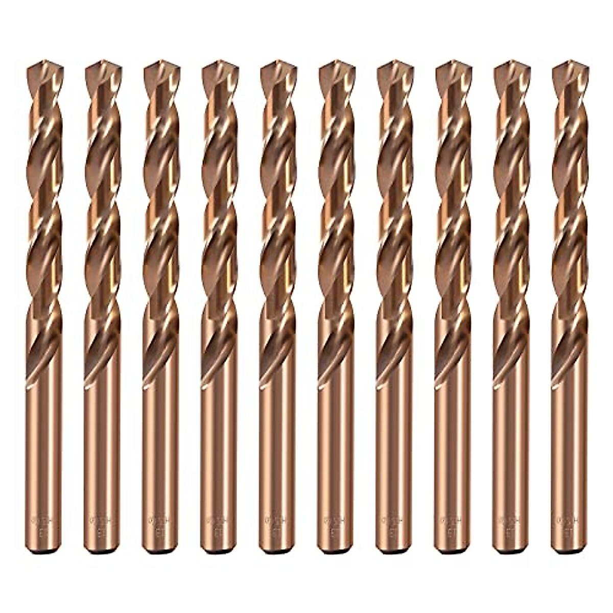 HSS Cobalt Drill Bit Set 5/64 Inch 10Pcs M35 Co Twist Jobber Length Steel Metal Drill Bits