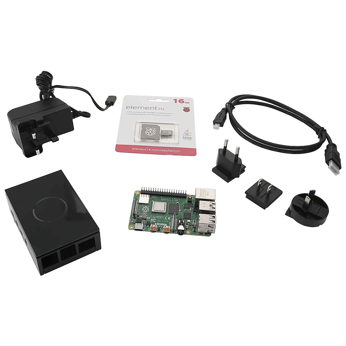Raspberry Pi 4B Starter KIT, 4GB, BLK