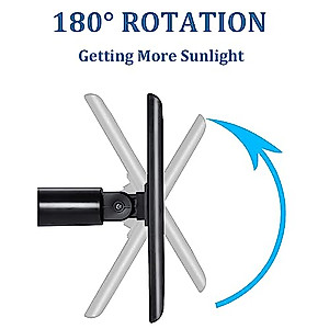 BOBUY Ring Camera Solar Panel Charger, 5V Solar Charger Compatible with Ring Spotlight Cam/Ring Stick Up Cam Battery Outdoor Wireless Ring Surveillance Camera, 16.4ft Cable (2 Pack, Black)