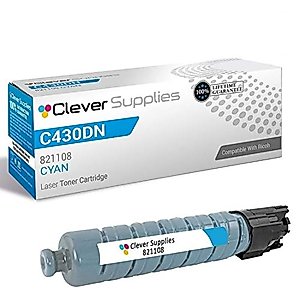Clever Supplies CS Compatible Toner Cartridge Replacement for Ricoh C430DN 821108 Cyan Color Laser Aficio SP C430DN Aficio SP C431DN Aficio SP C431DN-HS Aficio SP C431DNHT Cyan