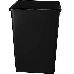 PRO&Family 140 Qt. / 35 Gallon / 132 Liters Black Square Trash Can. Trash Bin Kitchen Trash Can Recycling Bins Plastic Bin Garbage Can.